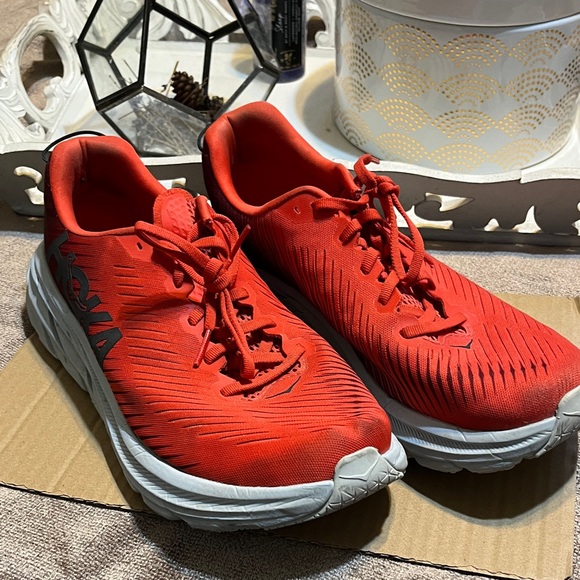 Hoka | Shoes | Mens Hoka Fiery Red Athletic Shoes Size | Poshmark